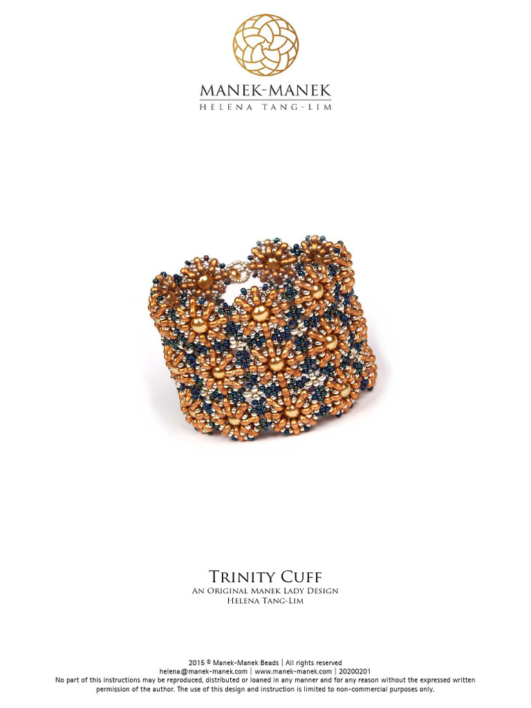 Manek Lady Trinity Cuff 1 | PDF | Bead | Crafts