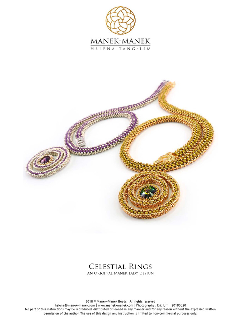 Manek Lady Celestial Rings | PDF | Bead | Beadwork