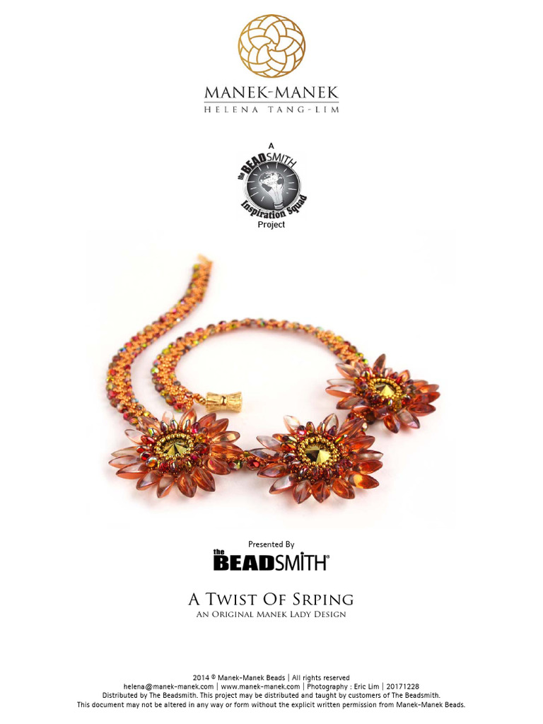 Manek Lady A Twist of Spring 2 | PDF | Bead | Textile Arts