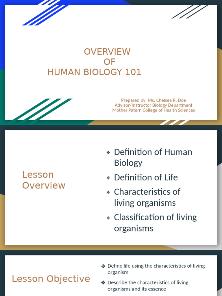 Unit 1 Overview of Human Biology 101 | PDF | Taxonomy (Biology) | Taxon
