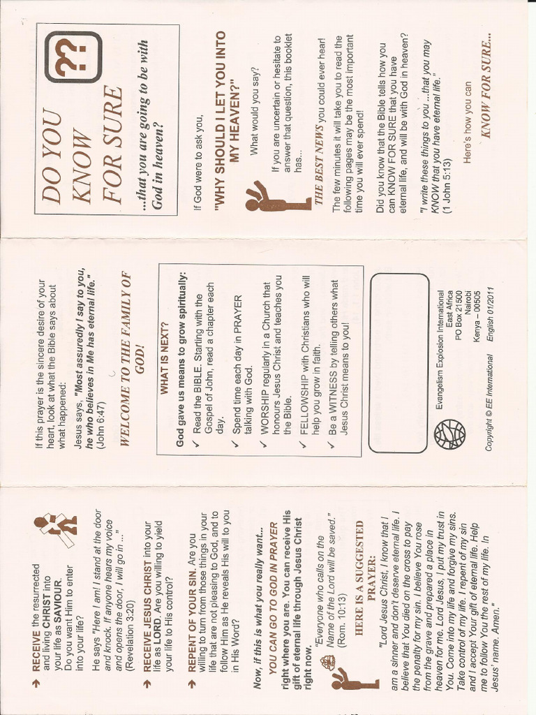 Do You Know For Sure - Brochure | PDF