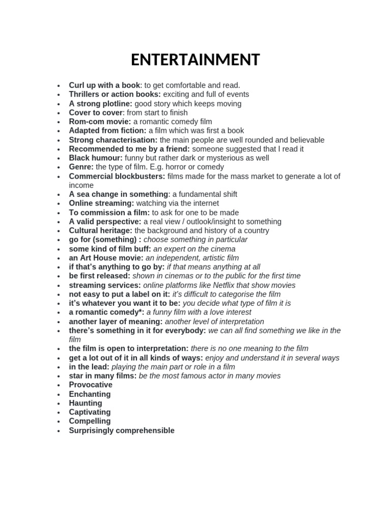 ENTERTAINMENT | PDF