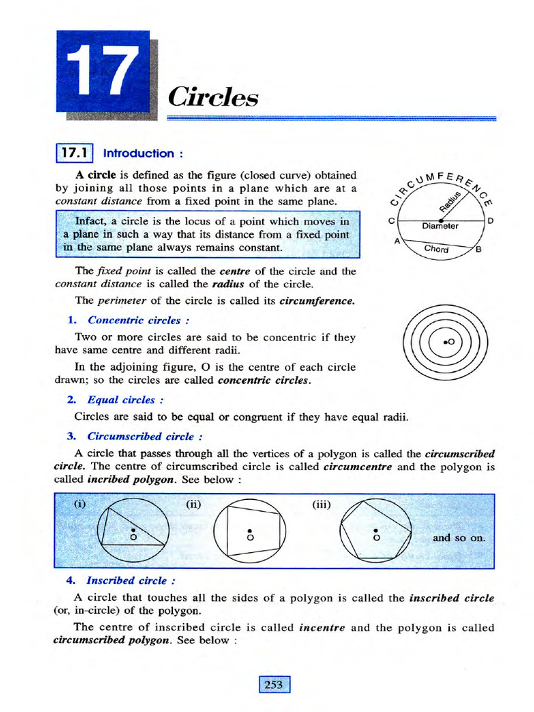 Chapter-17 - Circles | PDF