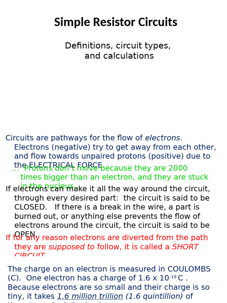 Simple Resistor Circuits: Definitions, Circuit Types, and Calculations ...