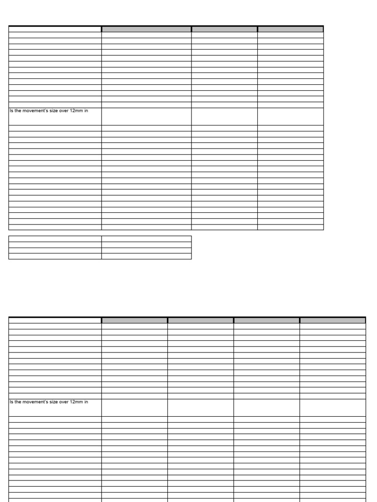Comprehensive Watch Specification Guide | PDF | Building Engineering ...