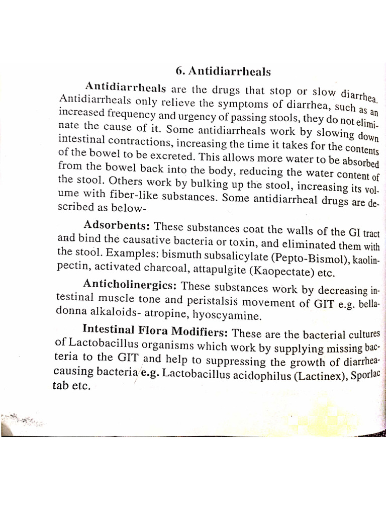 antidiarrheals | PDF