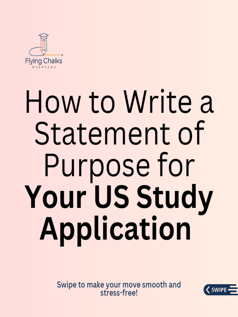 How To Write A Statement of Purpose For Your US Study Application | PDF
