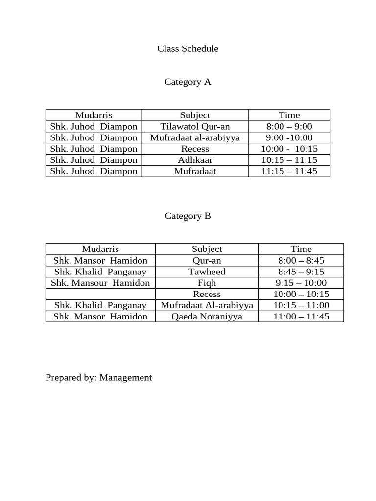 Summer Class | PDF