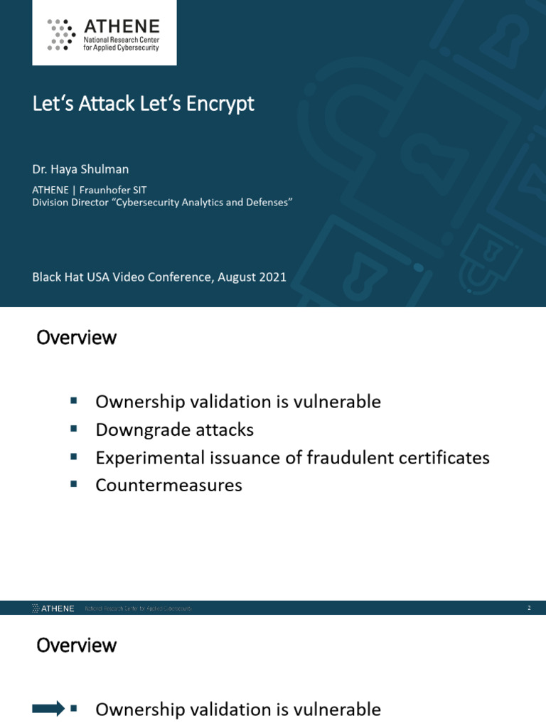 US-21-Shulman-Lets-Attack-Lets_Encrypt | PDF | Secure Communication | Cryptography