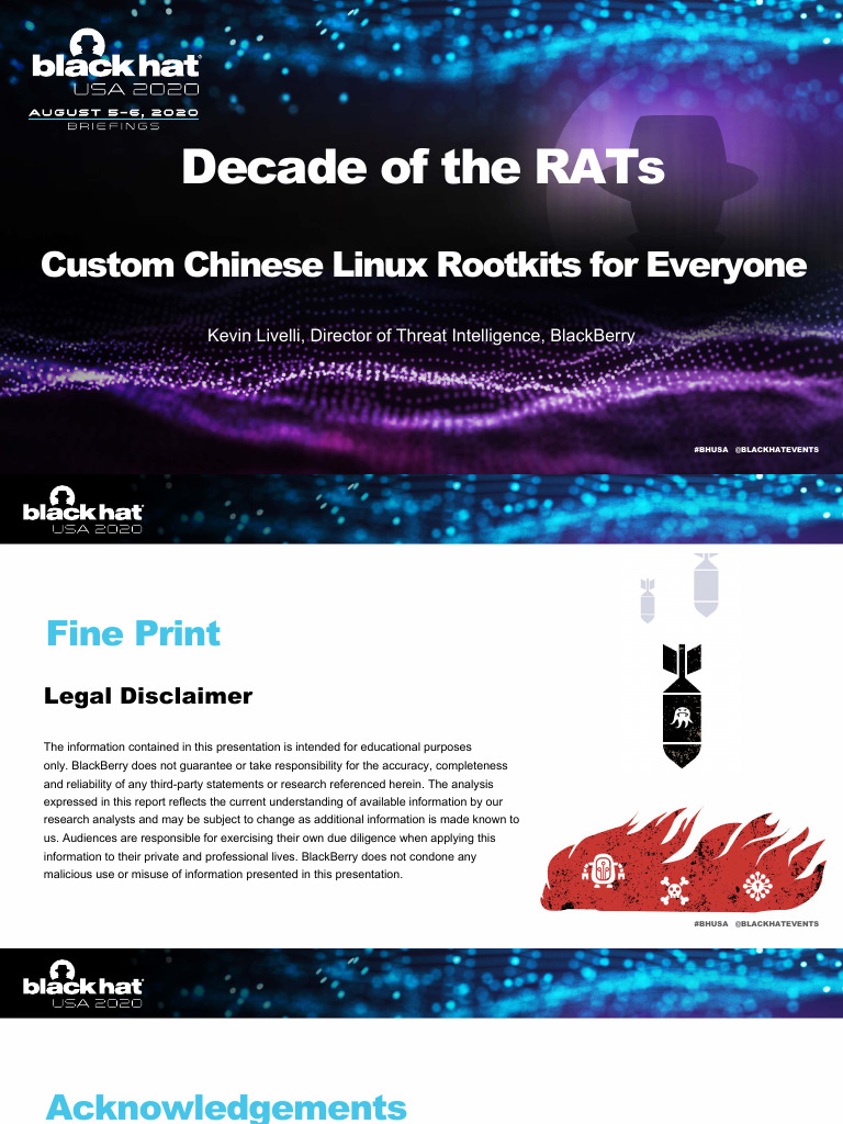 Us 20 Livelli Decade of The RATs Custom Chinese Linux Rootkits For Everyone | PDF | Linux ...