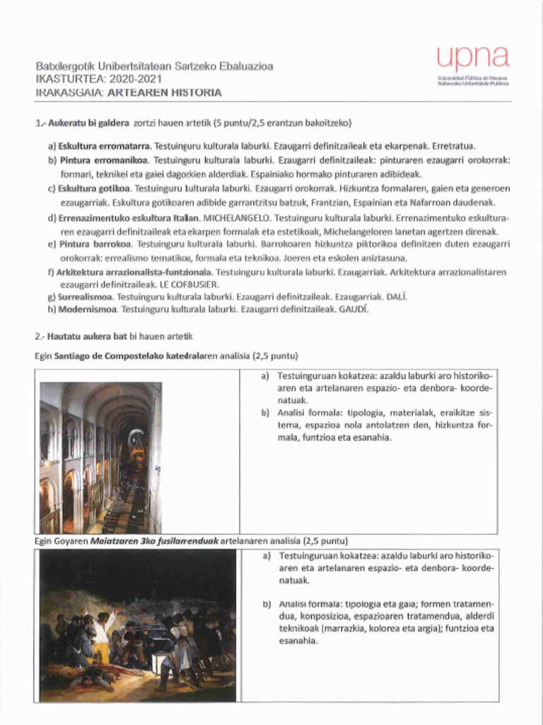 Arte Historia Azterketa Bilduma | PDF