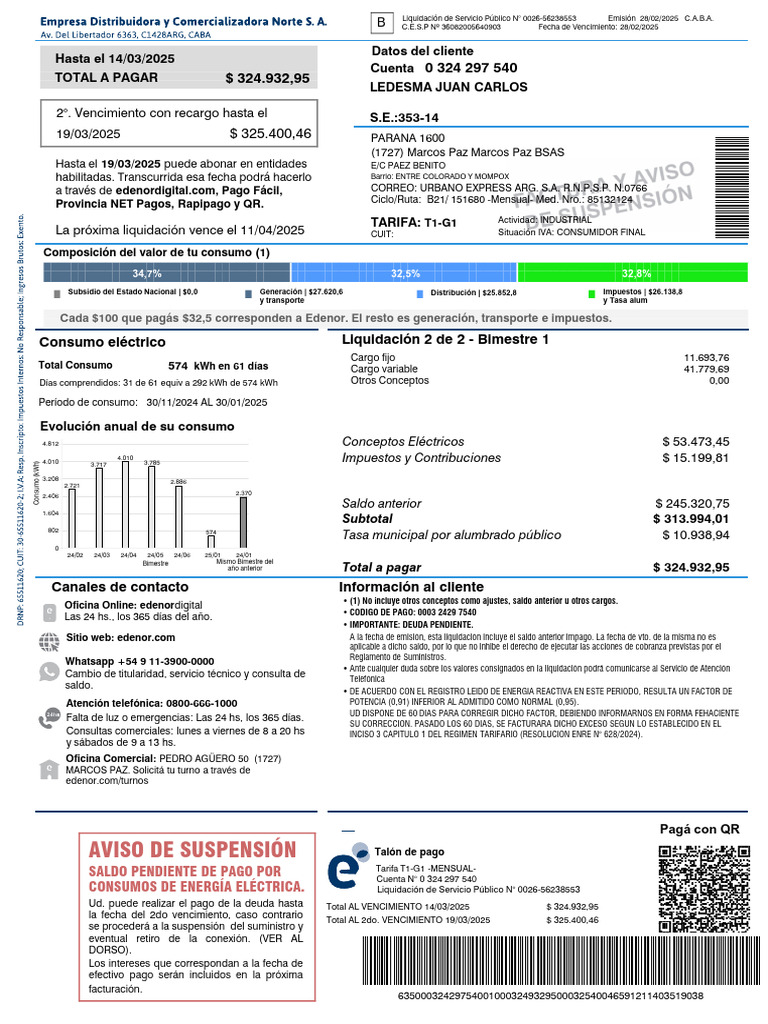 2025-01 Factura 11 03 2025-02 53 19 | PDF | Tarjeta de débito | Tarjeta de crédito