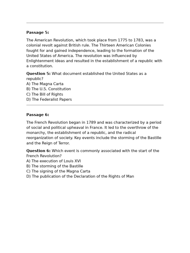 Nine More Passages + Answer Key | PDF