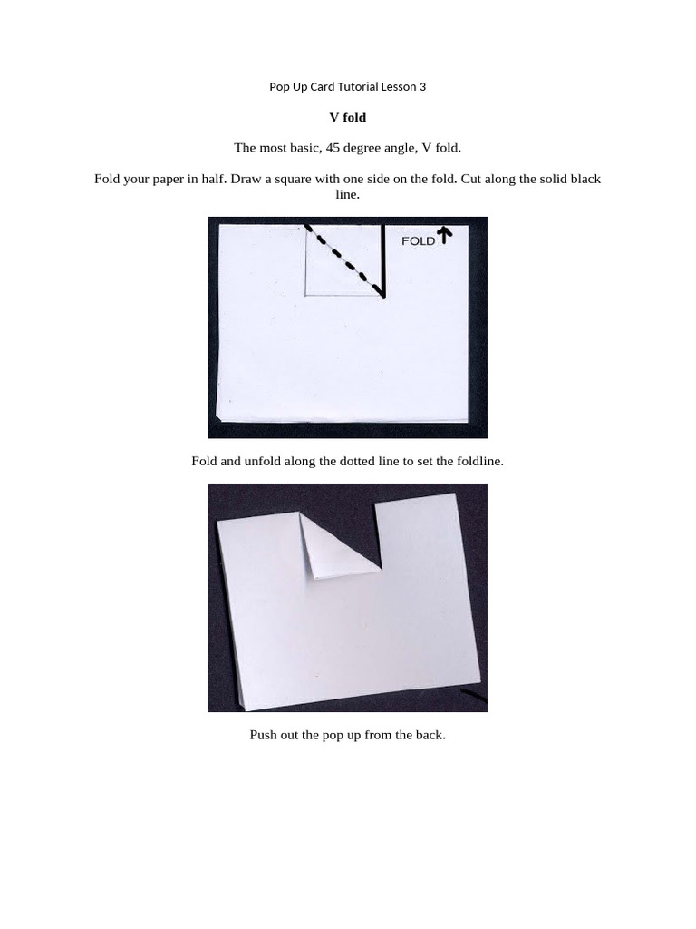 Pop Up Card Tutorial Lesson 3 | PDF
