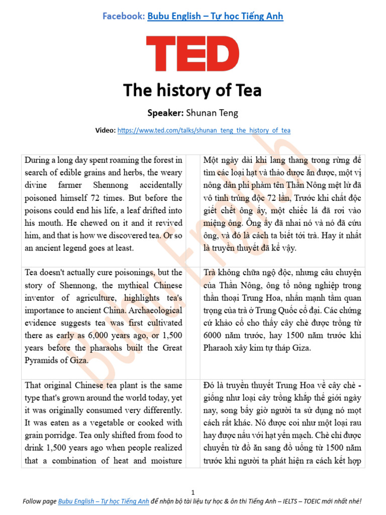 The History of Tea | PDF