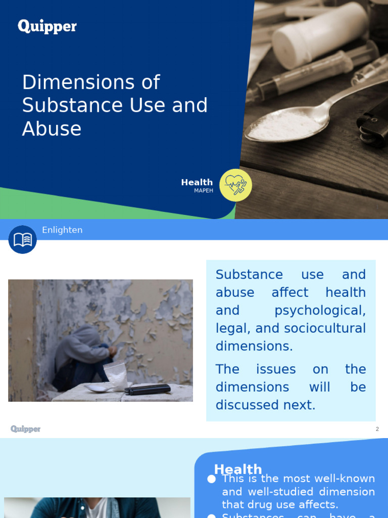 Dimensions of Substance Use and Abuse PS | PDF | Substance Abuse ...