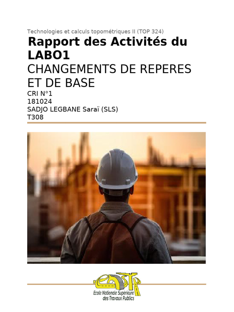 Changement de repères topographiques | PDF | Topographie