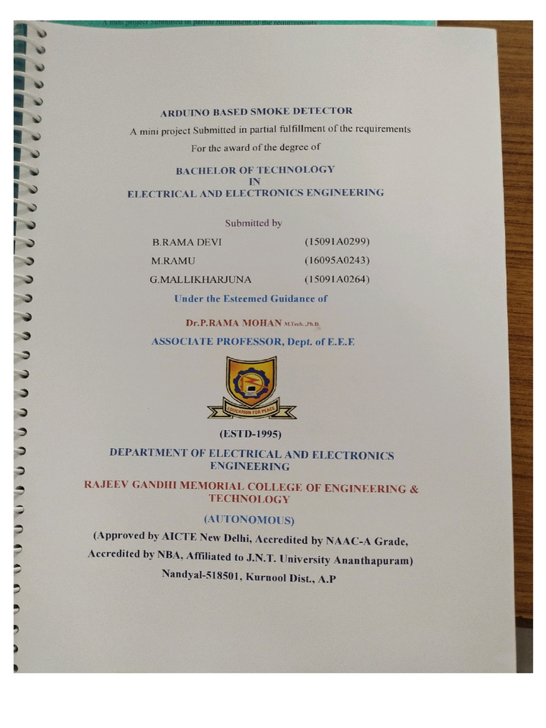 2018-19-EEE - Arduino Based Smoke Detector | PDF