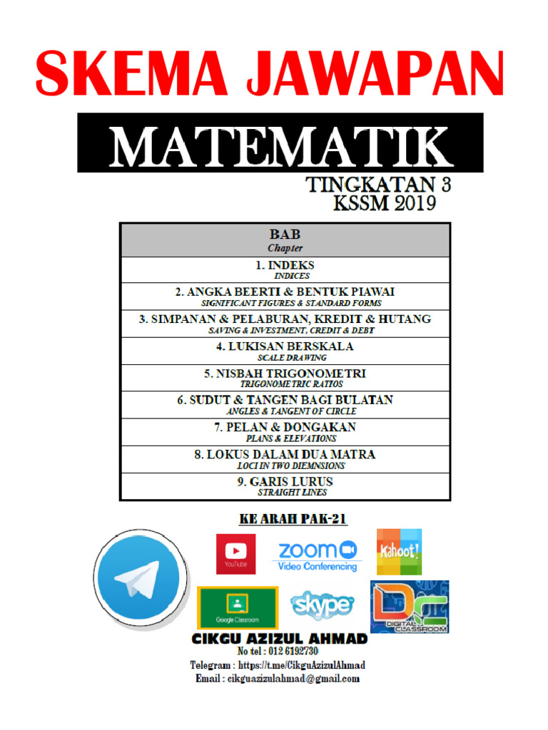 Skema f3 Modul Cikgu Azizul KSSM 2019 - Compress | PDF