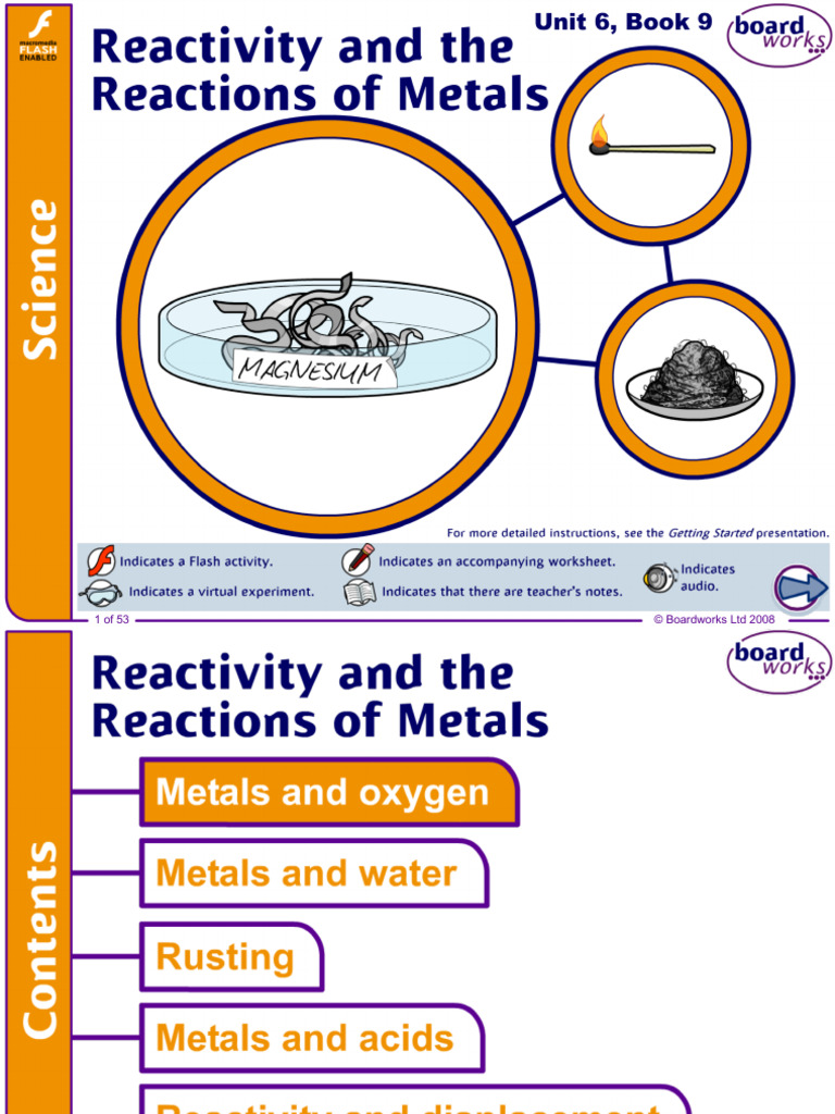 Unit 6- Book 9 Reactivity | PDF | Magnesium | Rust