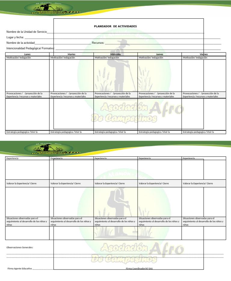 Planeacion Pedagogica Mamon | PDF | Aprendizaje