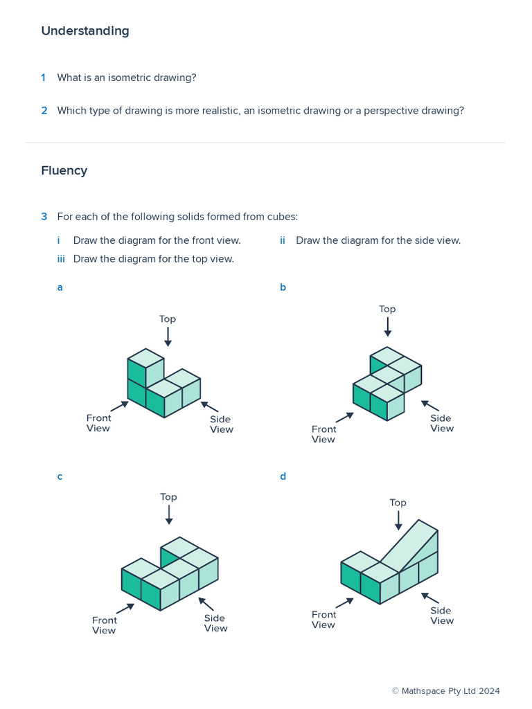 13.02 Visualise Solids - Worksheet | PDF | Geometry