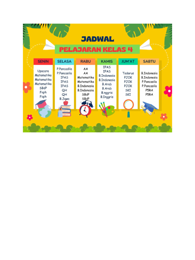 jadwal pelajaran dede | PDF