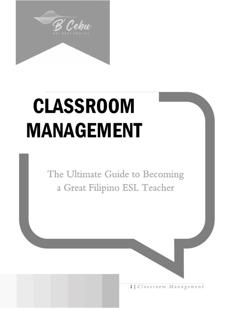Module 1 Classroom Management | PDF | Learning | English As A Second Or ...
