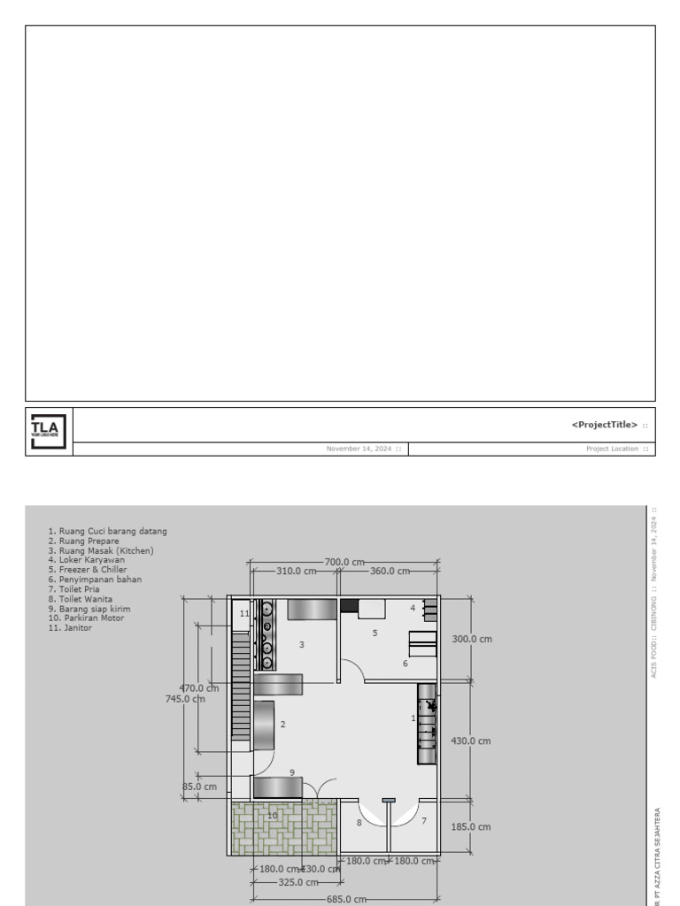 Dapur PT Azza Citra Sejahtera Layout | PDF