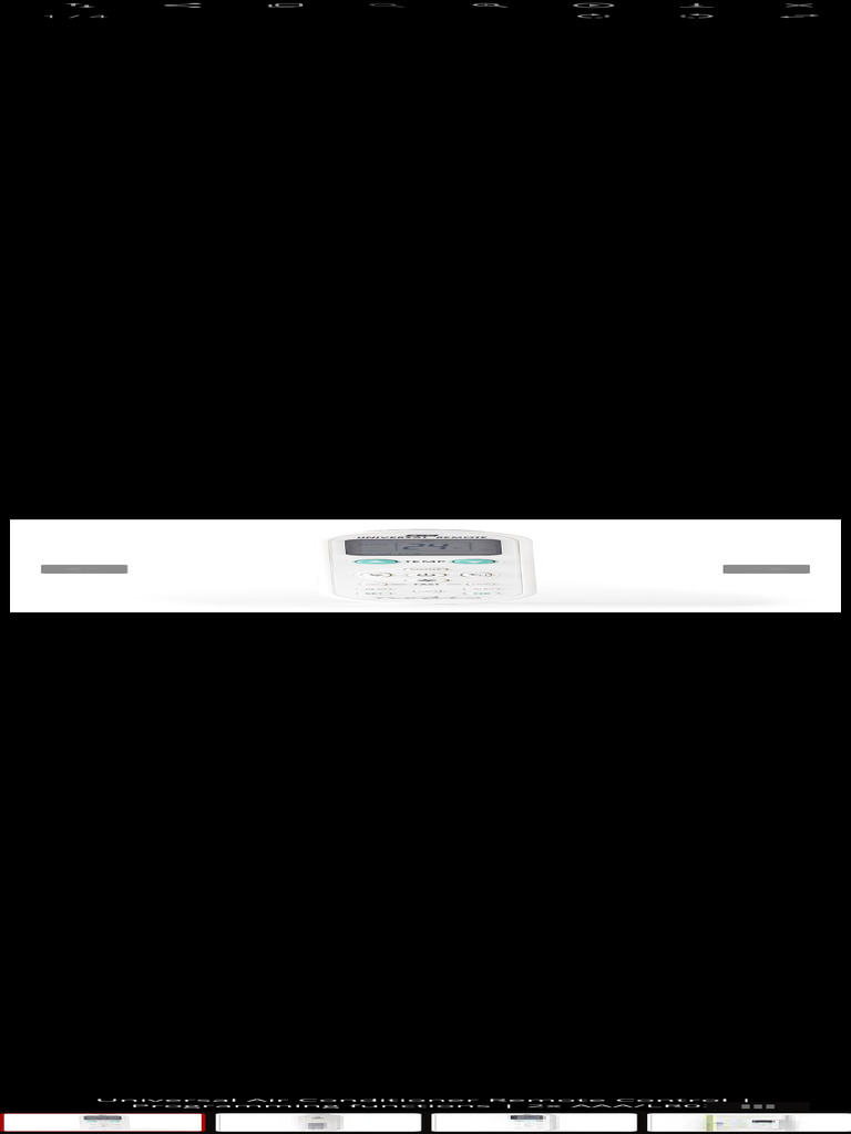 Universal Air Conditioner Remote Control Progra… | PDF