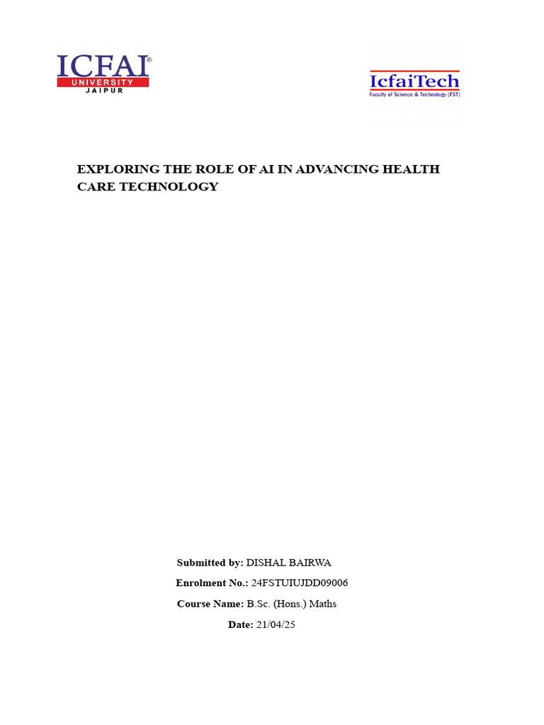 AI's Impact on Healthcare Technology | PDF