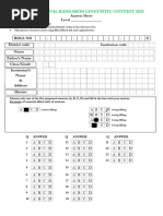 MCQ Bubble Sheet Instructions | PDF