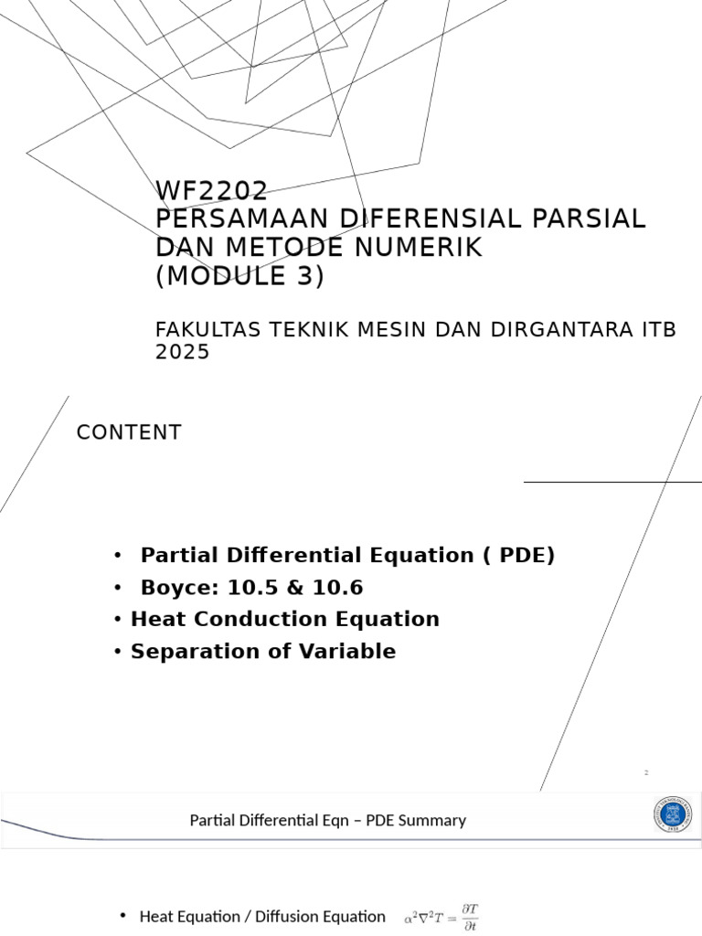 Module 3 PDE Heat Conduction | PDF | Partial Differential Equation ...