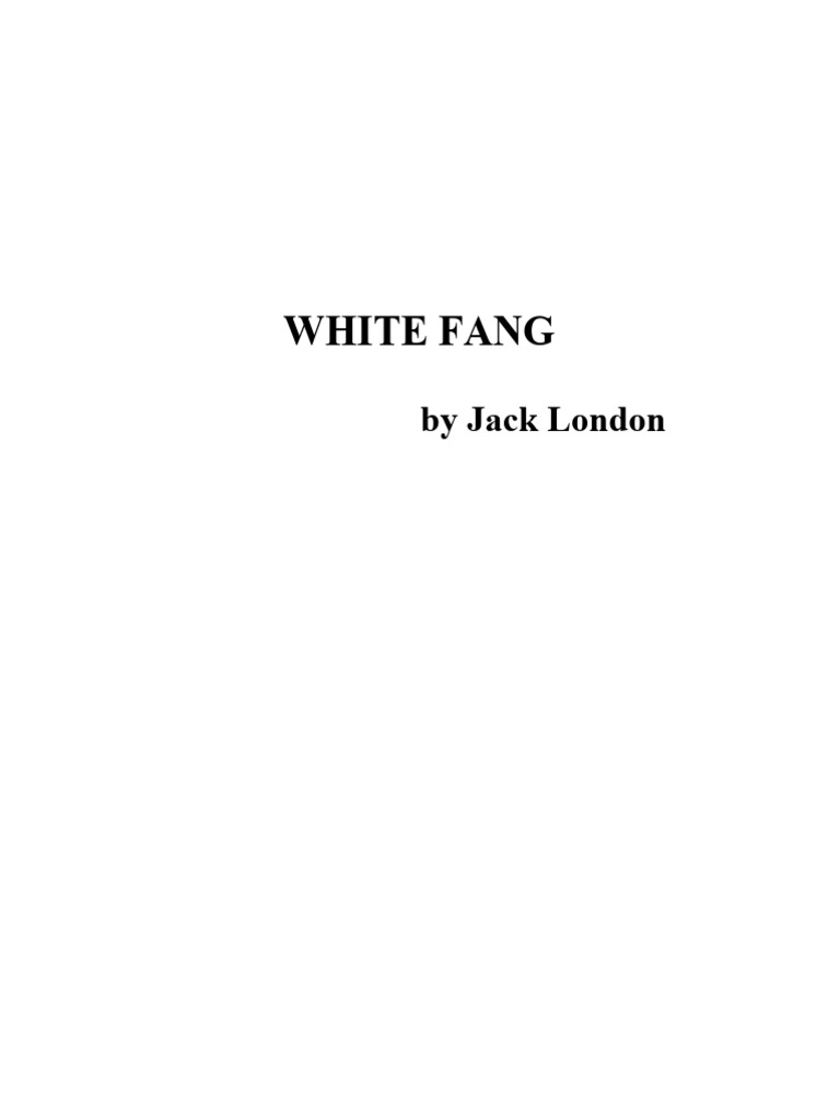 White Fang 74bc8 | PDF