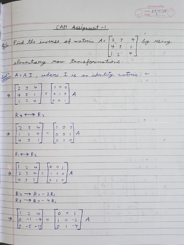 CAM Assignment - 1 | PDF