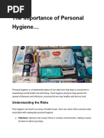 Personal Hygiene Checklist | PDF | Hygiene | Toothbrush