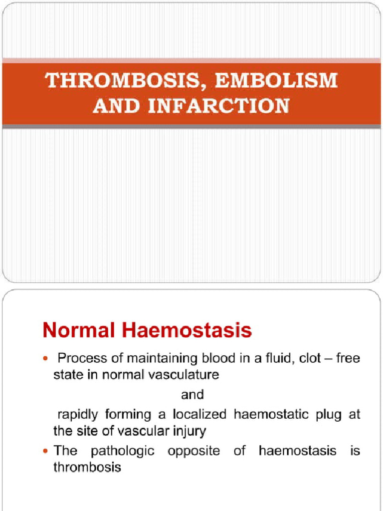 thrombosis-embolism-and-infarction-86299682 | PDF