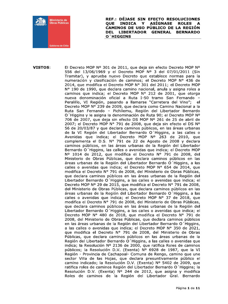 Res N° DV N324 de Febrero de 2022 (Roles RNV) | PDF