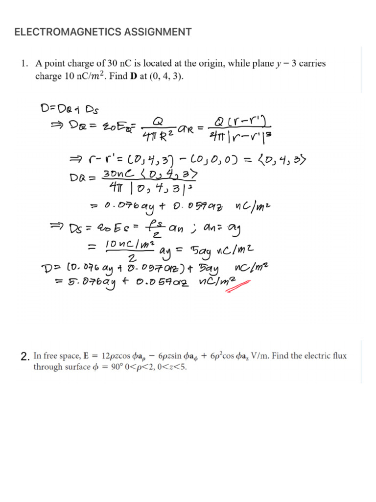 Electromagnetics Assignment Guide | PDF
