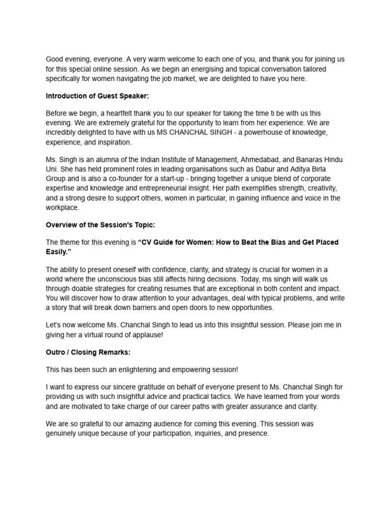 Hosting Script | PDF | Cognitive Science | Behavioural Sciences