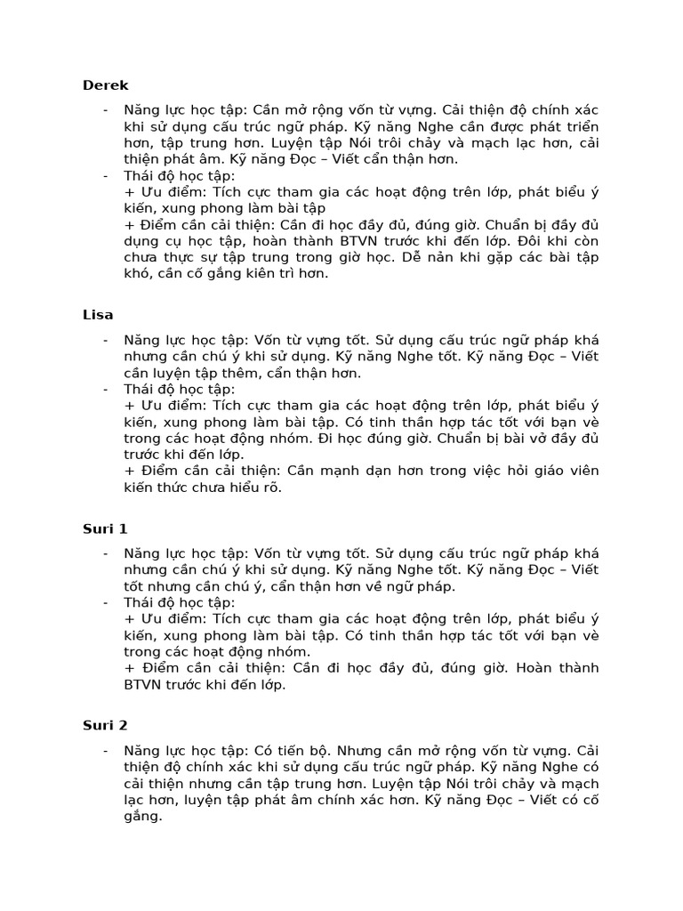 NHẬN XÉT_KID.M.T7.CN | PDF