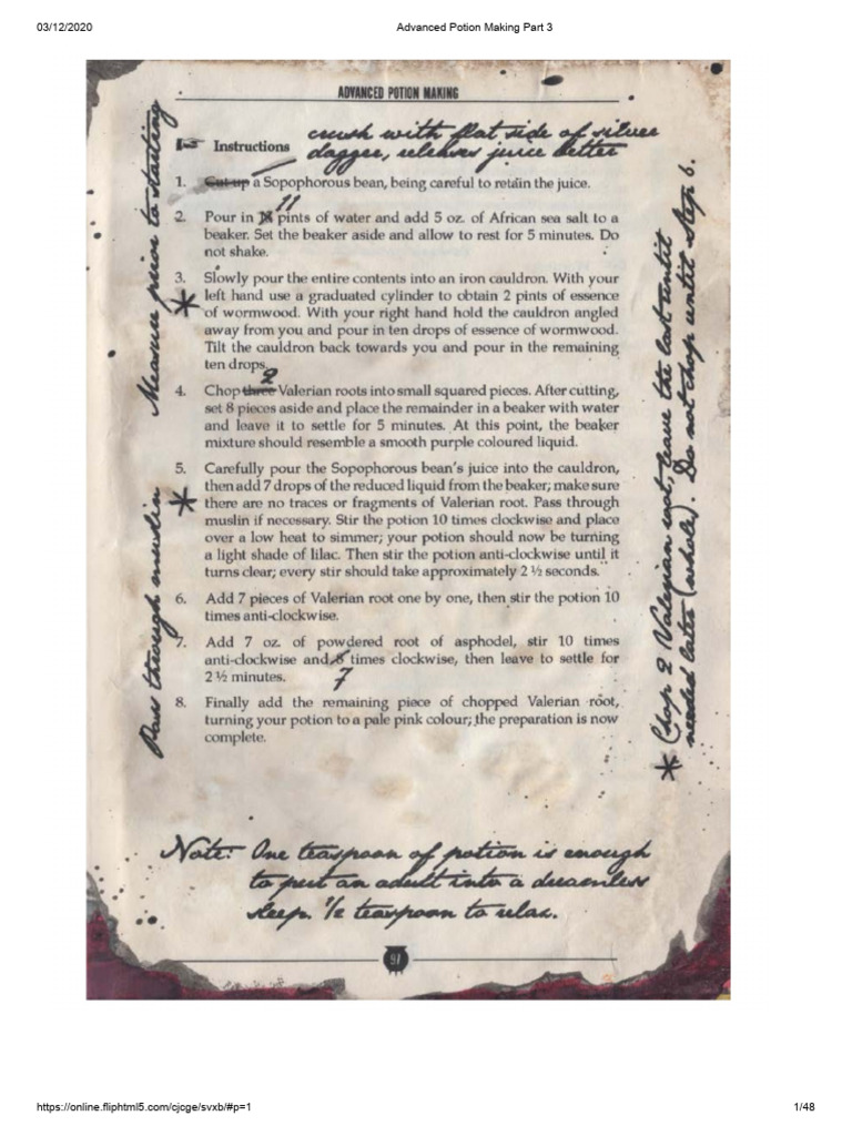 Advanced Potion Making Techniques 3 | PDF