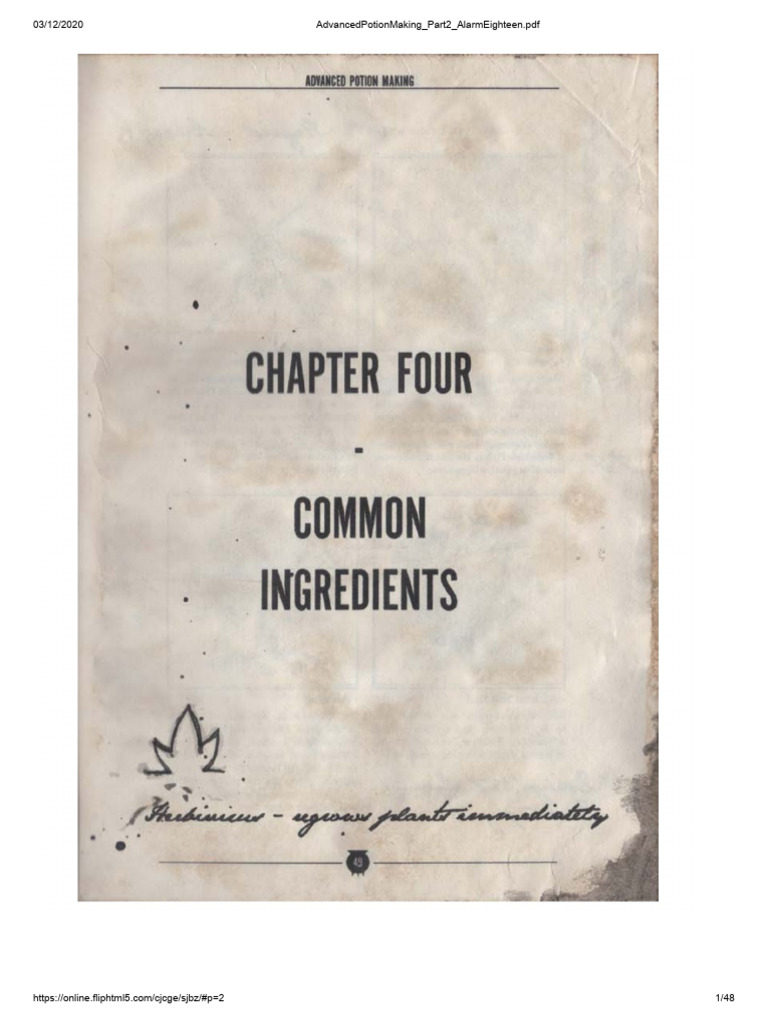 Advanced Potion Making: Part 2 | PDF