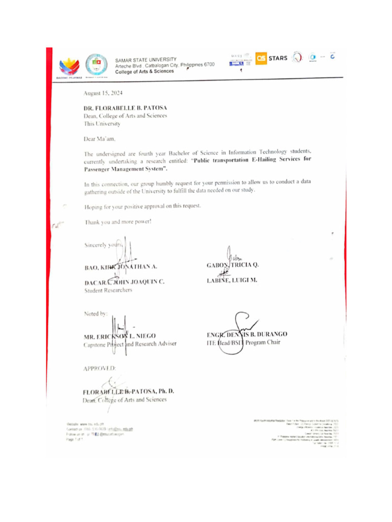 Letter To Deans | PDF