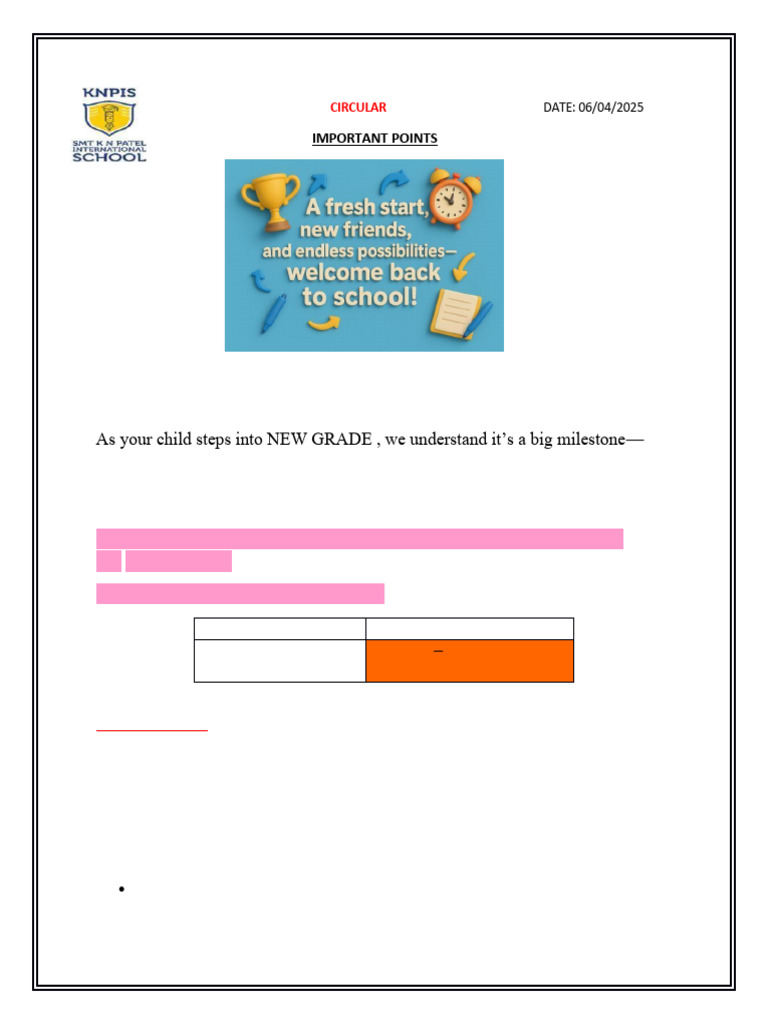 GR 5,6,7,,8 Important Information | PDF | Clothing