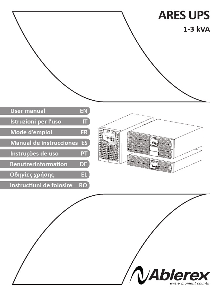 Ups Ares Ares-Rt 1000-3000va Manual 2023-08 en It FR Es PT de El | PDF ...