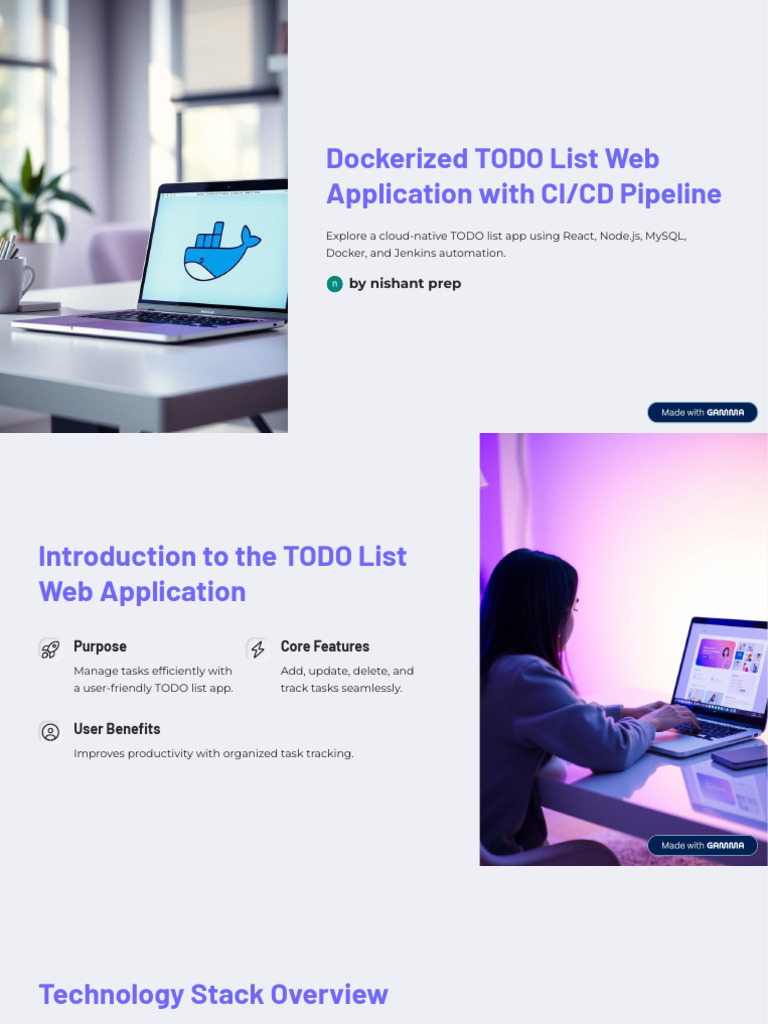 Dockerized Todo List Web Application With Cicd Pipeline Pdf Databases Computer Engineering
