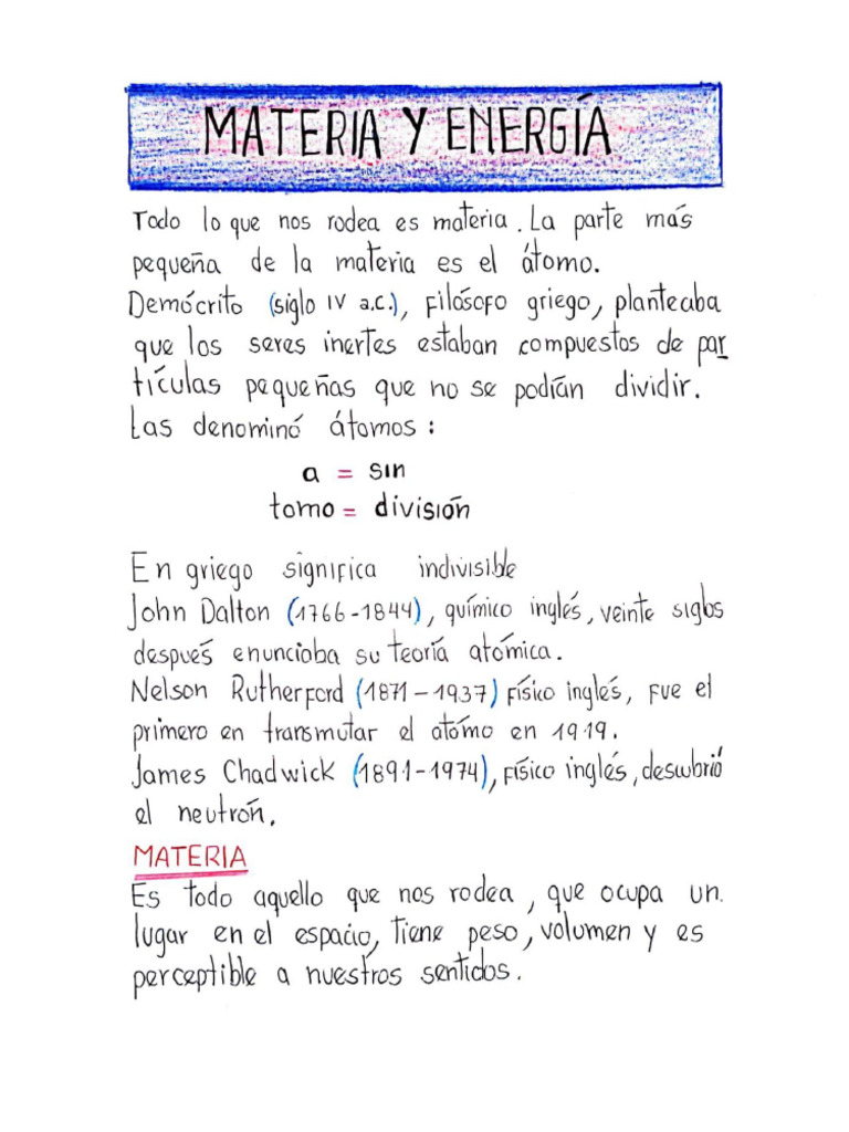 Materia y Energía | PDF