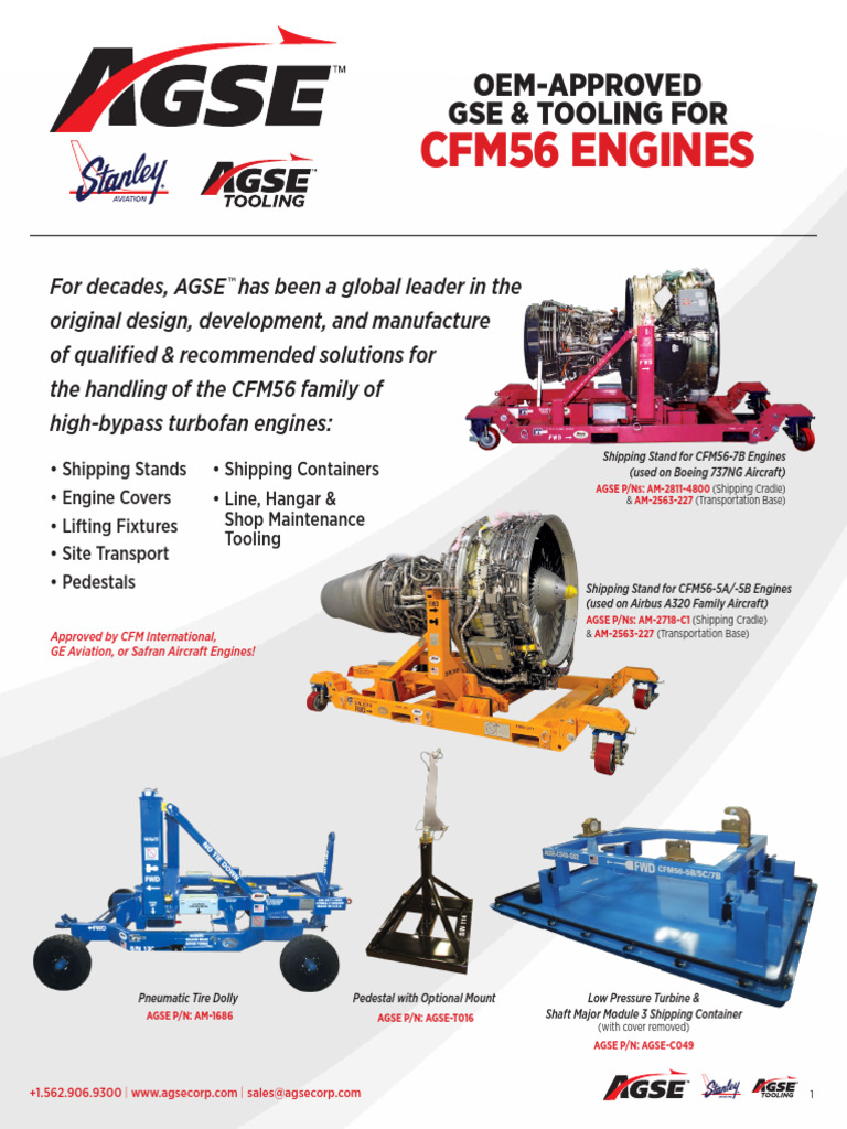 AGSE CFM56 Product-Lit Letter | PDF | Bearing (Mechanical) | Aviation