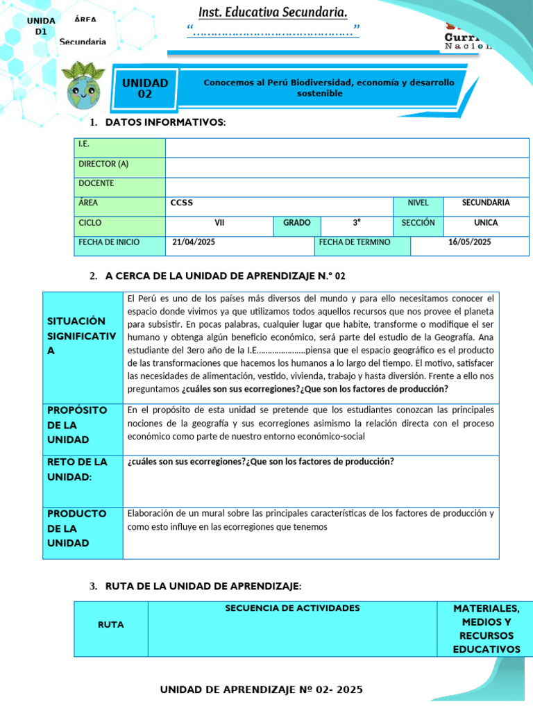 UNIDAD 2 (3° grado) - CCSS | PDF | Aprendizaje | Información